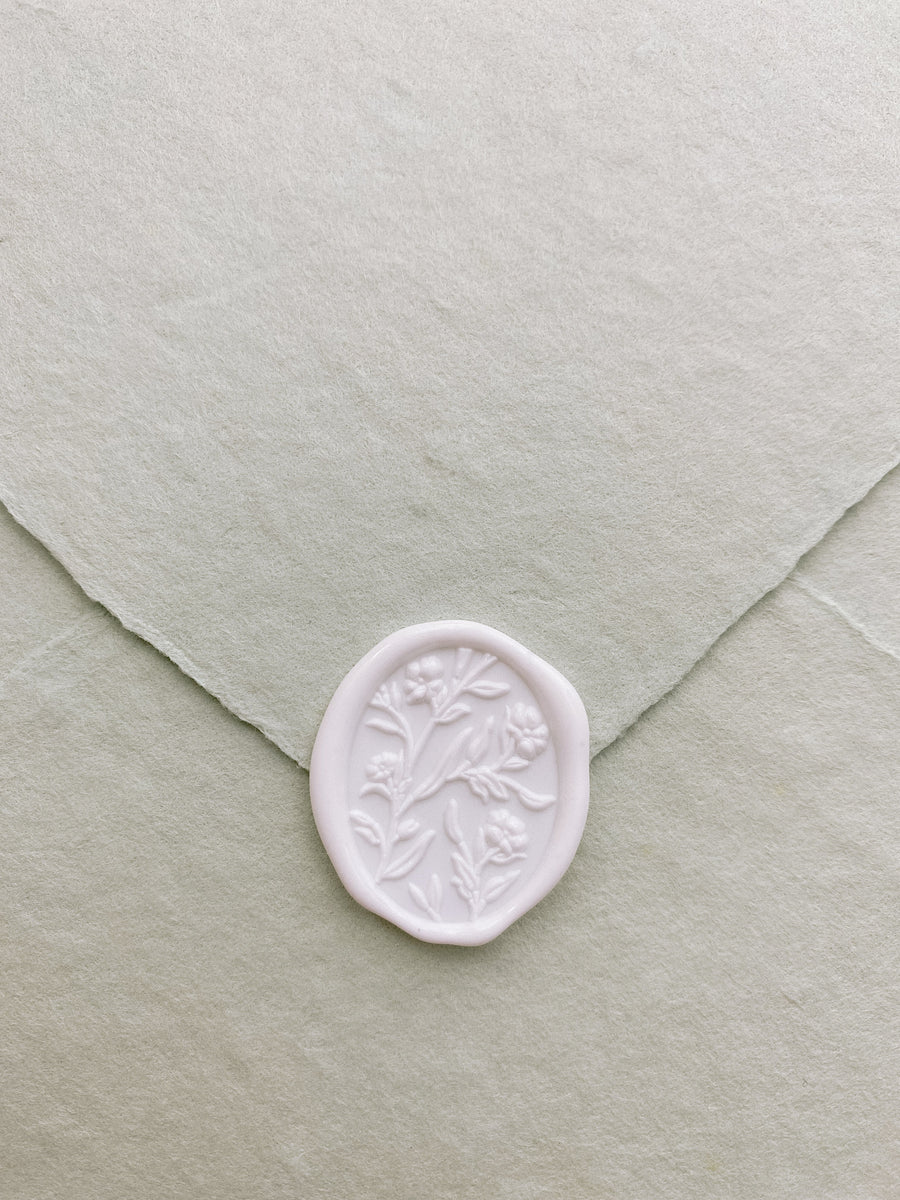 3D Floral Oval Wax Seal Stamp – Olive Paperie Co.